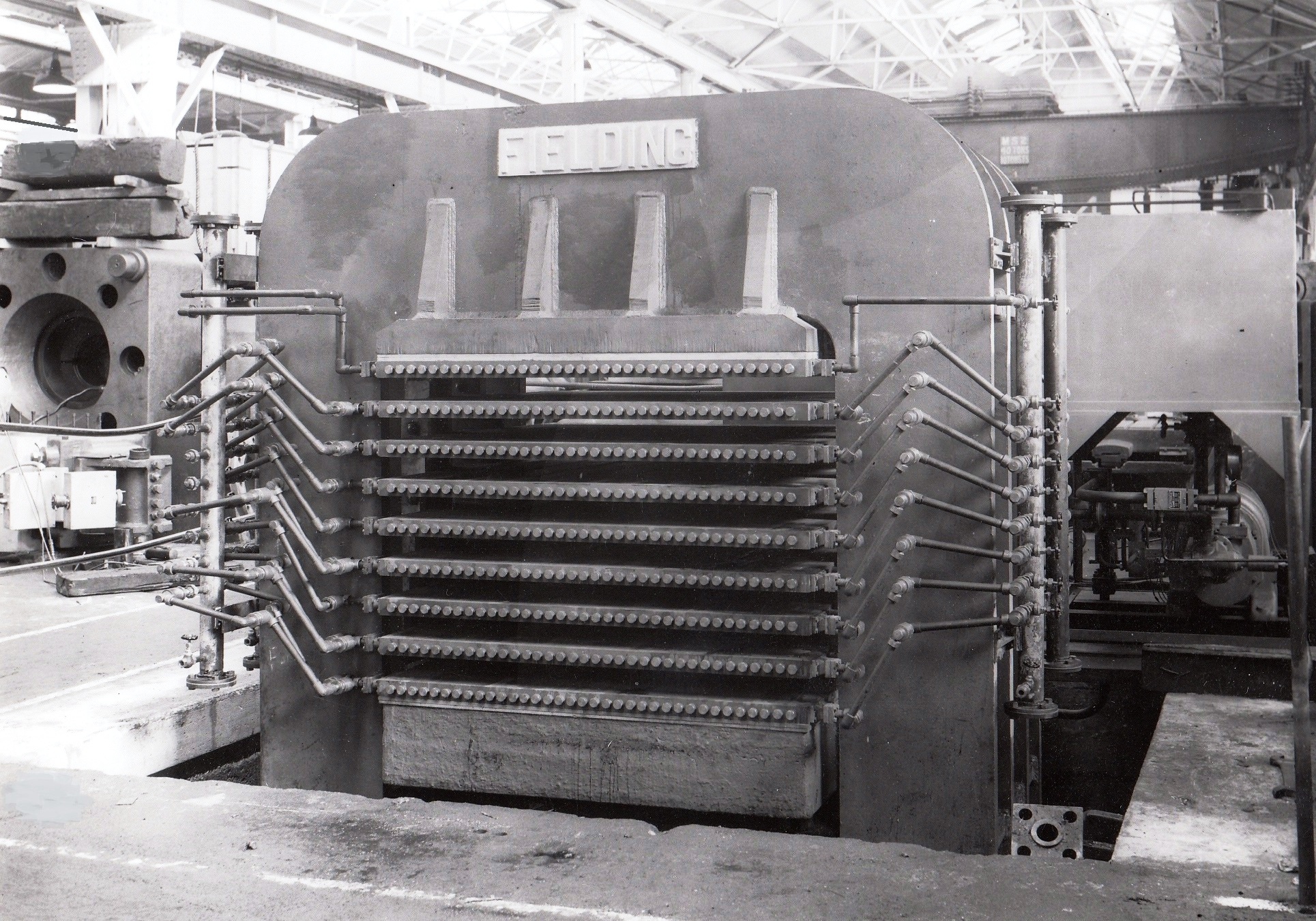 2100 ton Multi-Daylight Platen Press, taken during assembly and on site ...